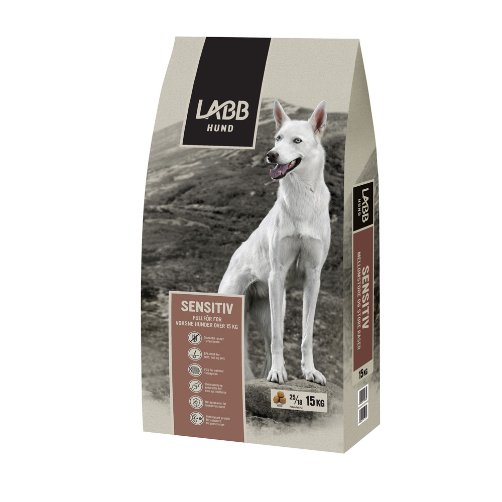 Labb Sensitiv mellom/stor 15KG - Labb.no
