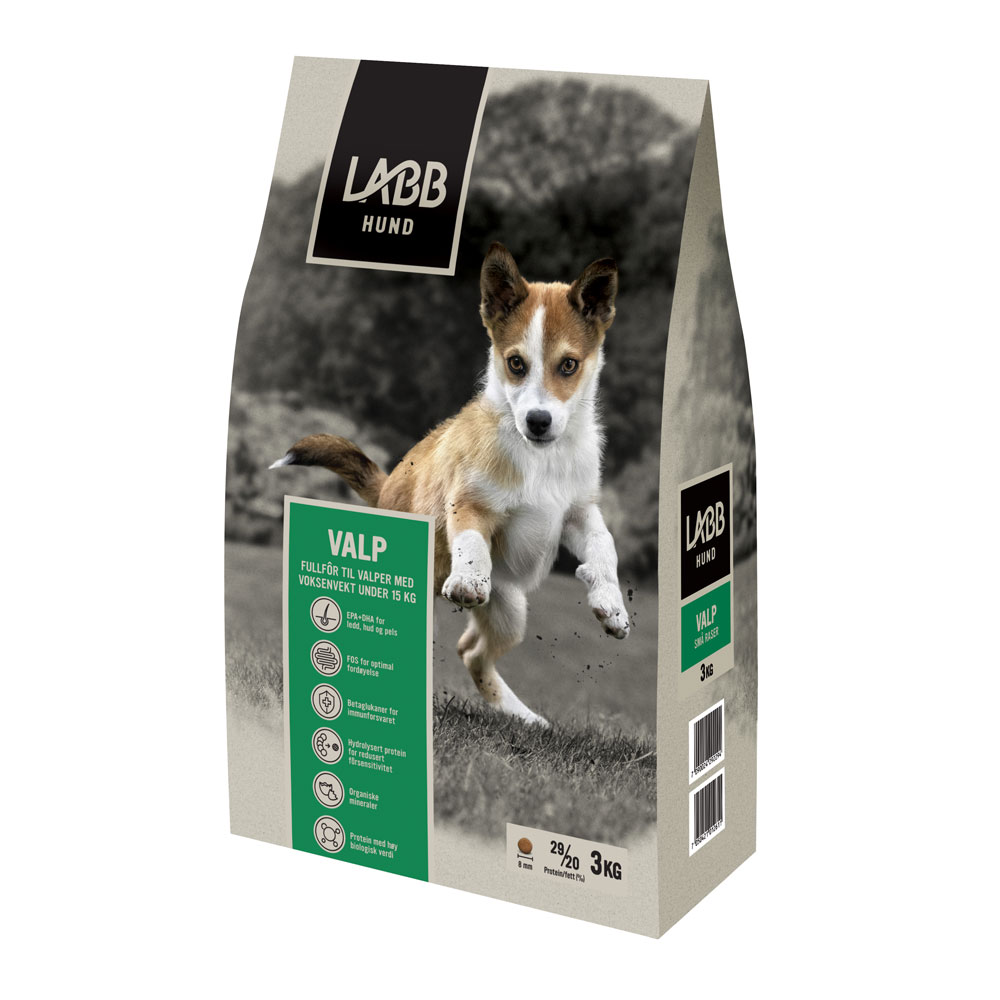 Labb Valp små raser 3KG - Labb.no